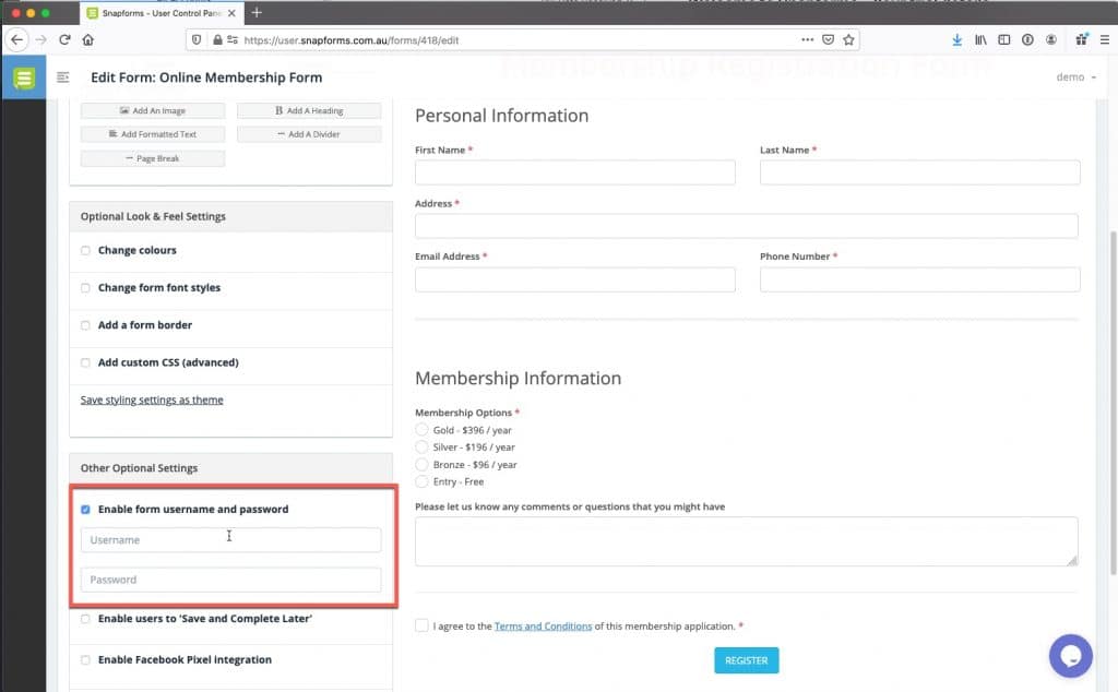 Form Password - Snapforms Resources & FAQs