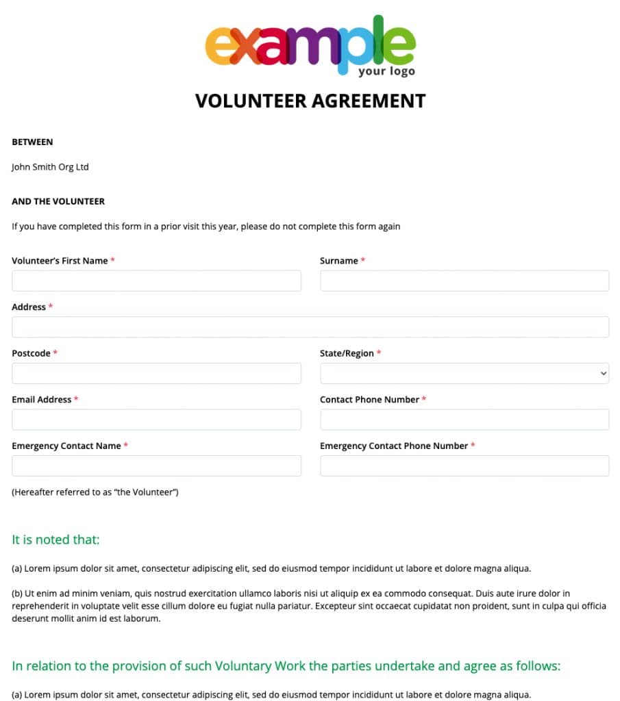 Online Agreement Forms - Snapforms Australia
