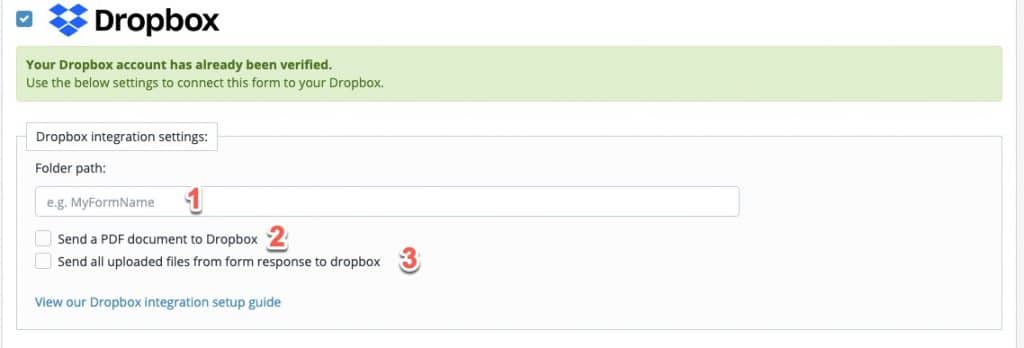 Dropbox Integration - Snapforms Resources & FAQs