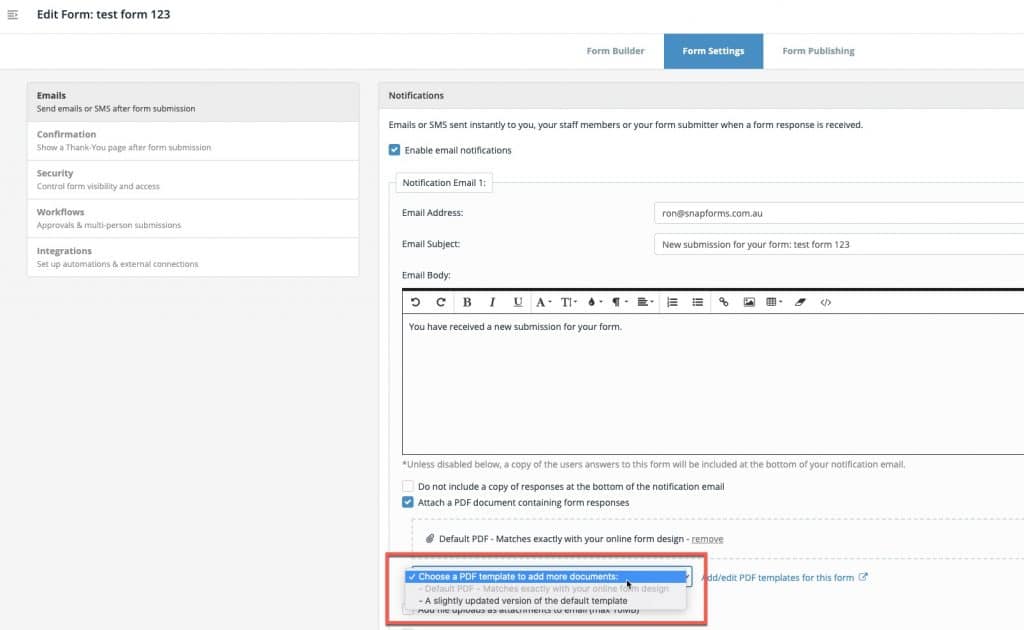 Generate PDF documents from your form responses - Snapforms Resources ...