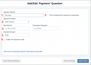 Take payments on your form with NAB Transact - Snapforms Resources & FAQs