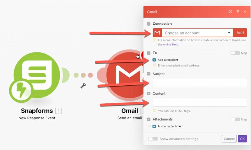 Make (formerly Integromat) setup - Snapforms Resources & FAQs