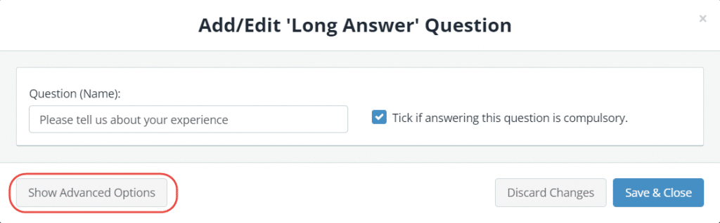 Long Answer - Snapforms Resources & FAQs