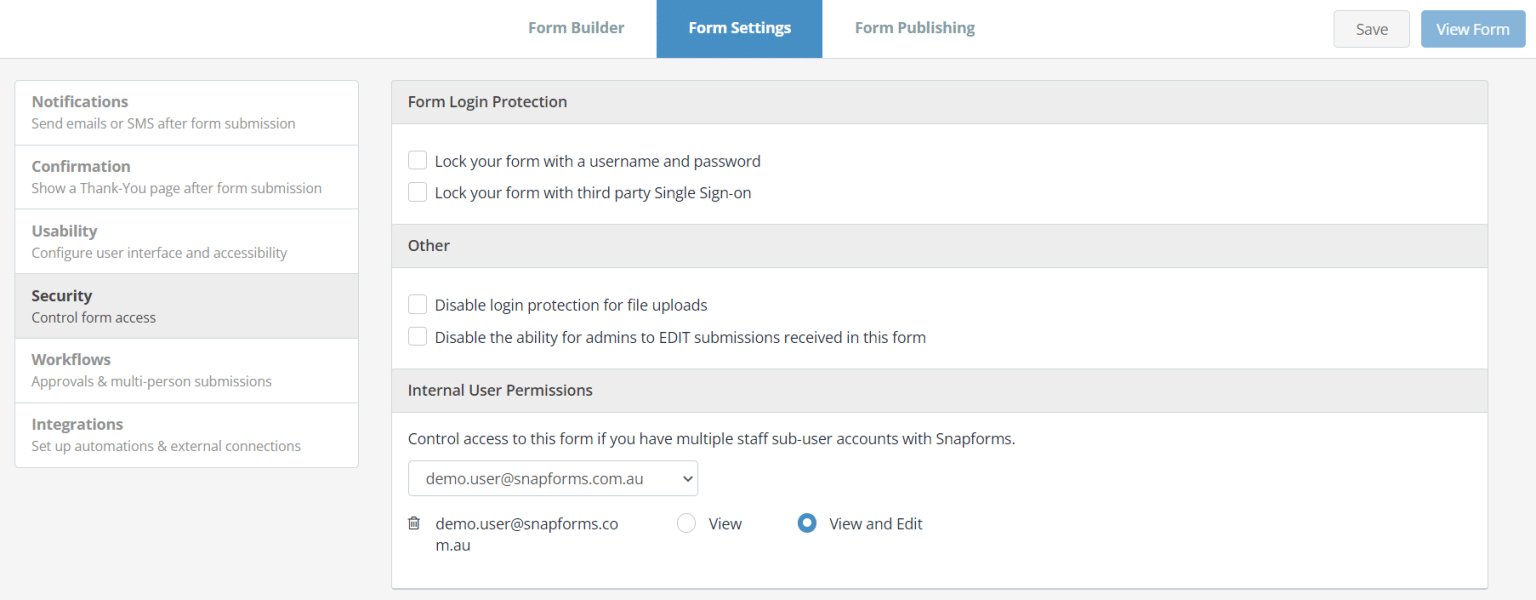 User management - Snapforms Resources & FAQs