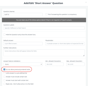 Specific Value Lookup Example: Staff ID Lookup - Snapforms Resources & FAQs