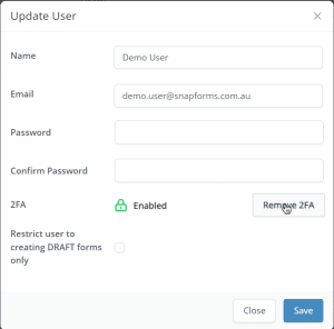 User management - Snapforms Resources & FAQs