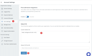 Global Custom CSS - Snapforms Resources & FAQs