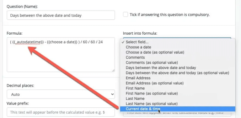 Calculation field - Snapforms Resources & FAQs